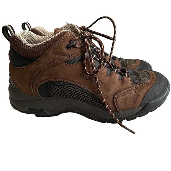 Asolo | Shoes | Asolo Quasar Brown Leather Vibram Sole Ankle Lace Up ...